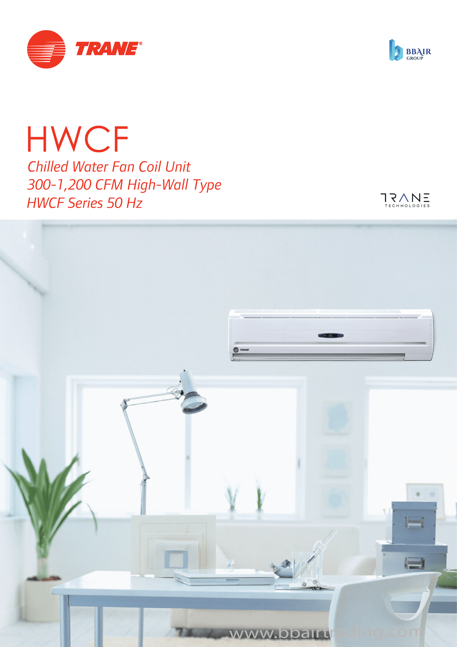 แอร์เทรน TRANE CHILLED WATER FAN COIL UNIT แบบติดผนัง รุ่น HWCF03 ขนาด ...